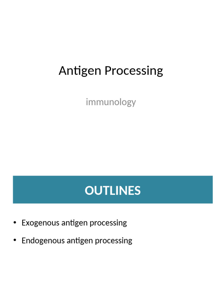 Antigen Processing 202021 | PDF | Mhc Class I | Antigen