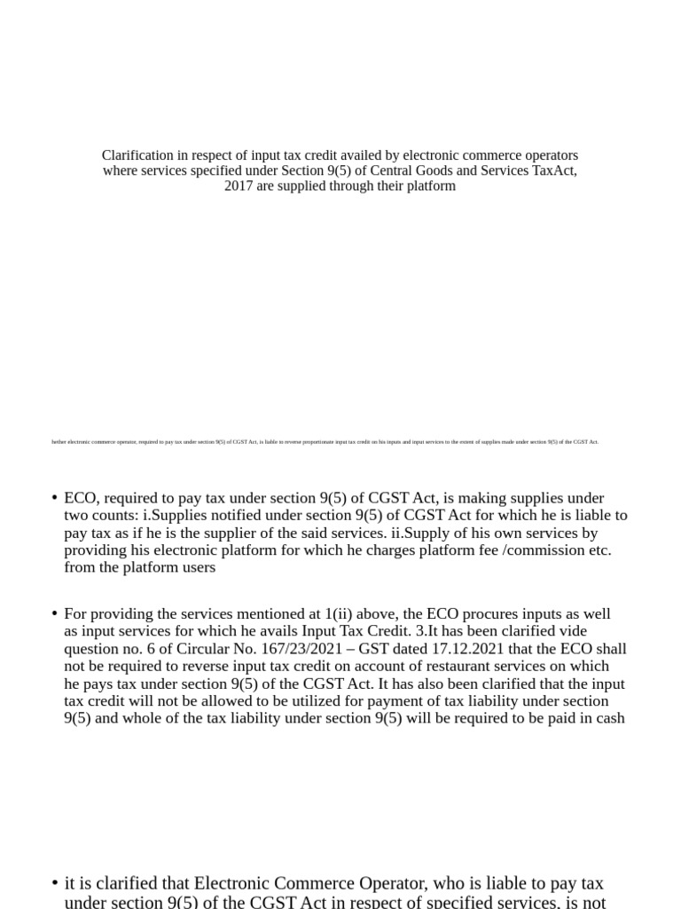 Latest Clarification on E Commerce Operator | PDF