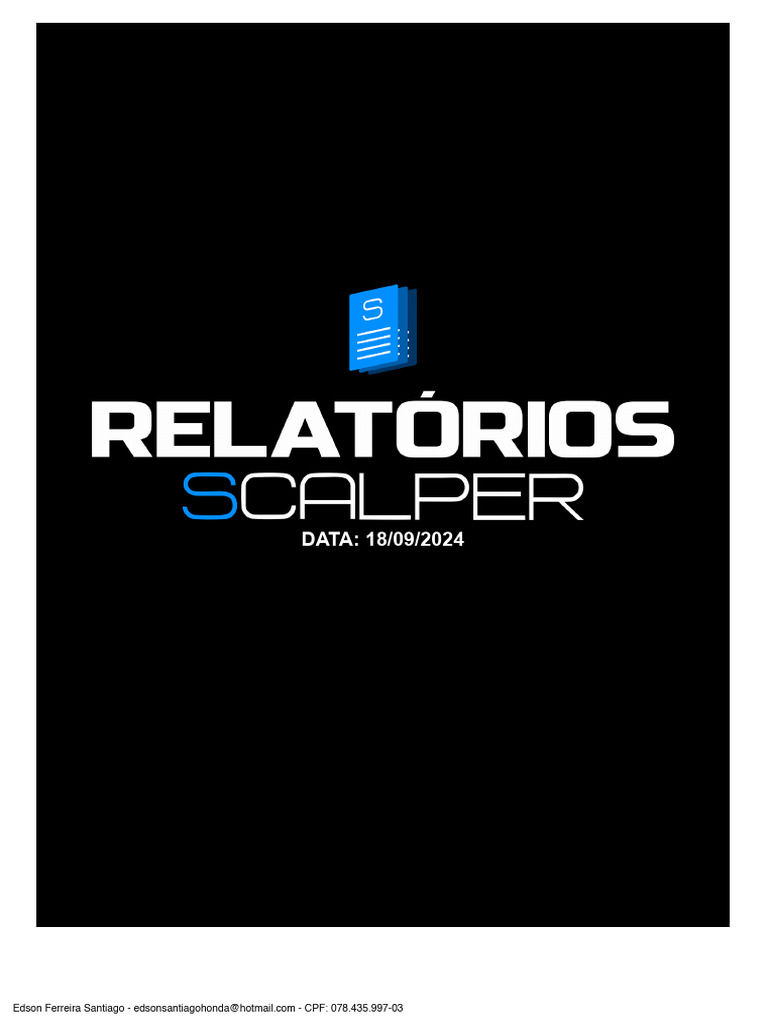 Relatórios Scalper - 2024-09-18 - Quarta | PDF