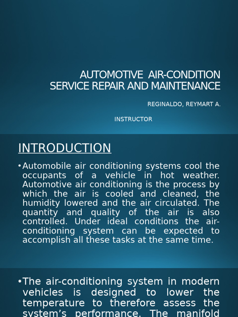 Automotive Air-Condition | PDF | Air Conditioning | Mechanical Engineering