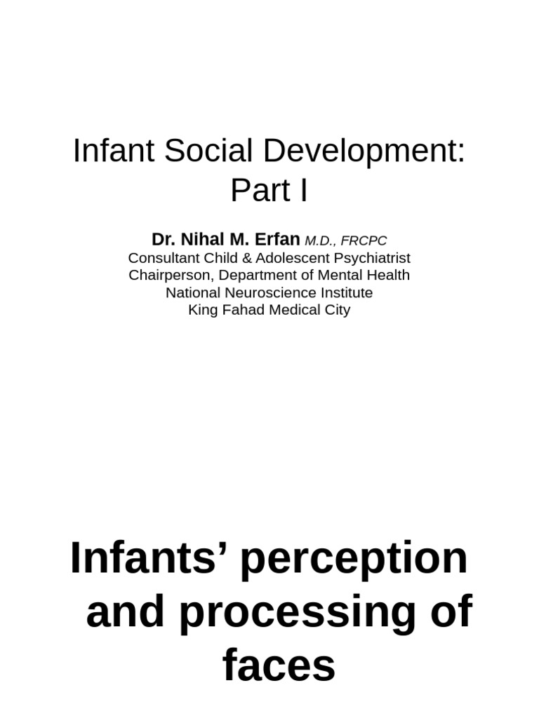 Infant Social Development I | PDF | Attachment Theory | Facial Expression