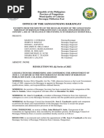 Appointment Resolution for Barangay Kagawad | PDF