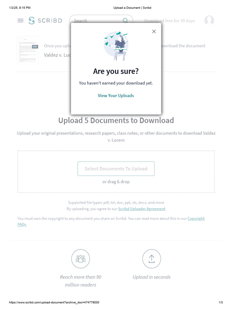 Upload A Document - Scribd | PDF | Scribd | Online Services