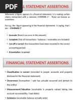 The Audit of Assertions - ACCA Global | PDF | Equity (Finance) | Financial Statement