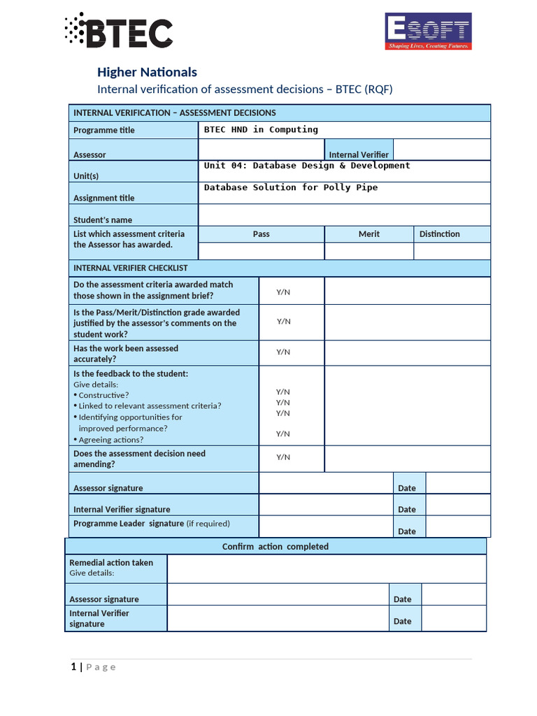 1152-1619622711350-Unit 04 - Database Design and Development - Reworded - 2021-2 | PDF ...