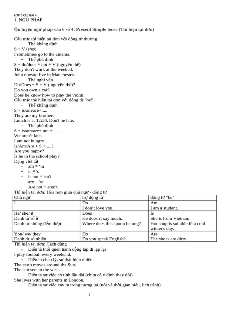 L P 3 CLC Bài 4 | PDF