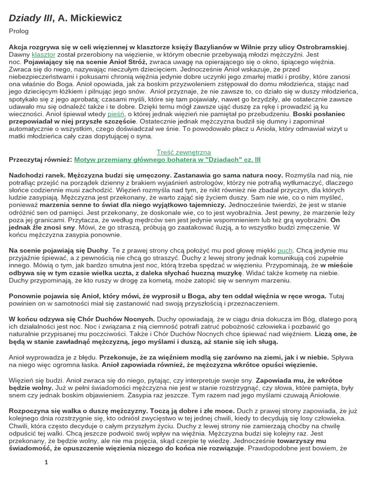 Dziady III, A.Mickiewicz | PDF