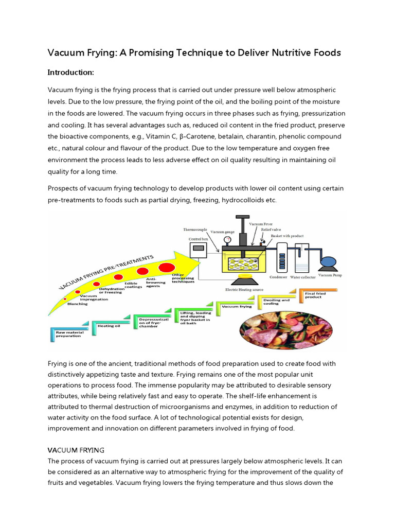 Vacuum Frying - an Intro | PDF | Vacuum | Foods