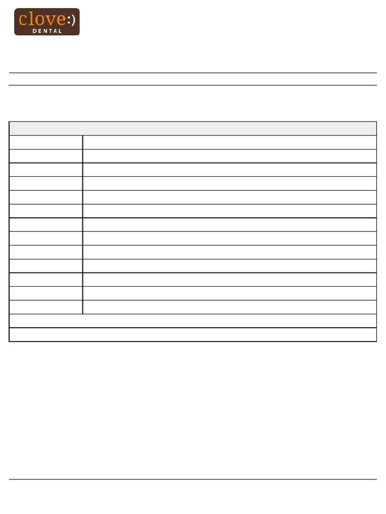 Dental Lab Work Order for Crown Implant | PDF
