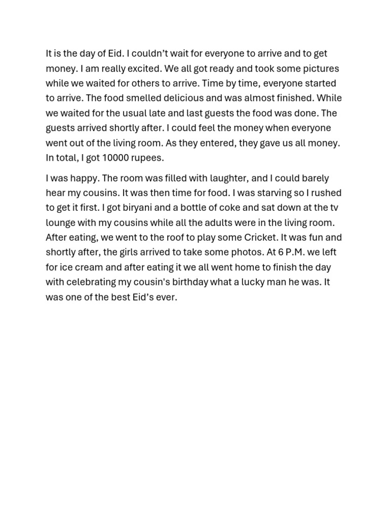 It Is The Day of Eid | PDF