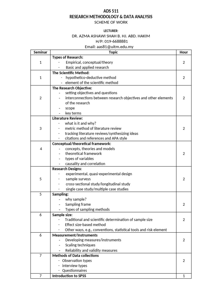 Research Methodology & Data Analysis Guide | PDF | Sampling (Statistics) | Evidence
