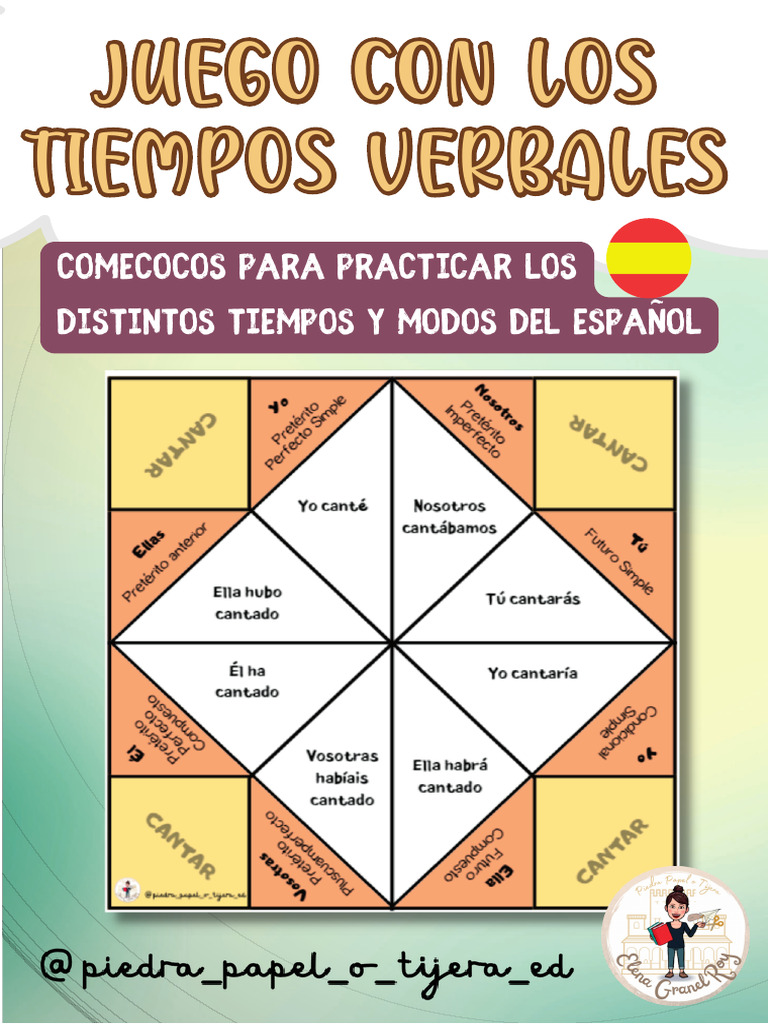 Juego Tiempos Verbales Piedra Papel o Tijera Ed | PDF