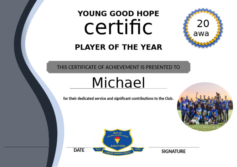 Cert. 1st Team YGH 2024 | PDF