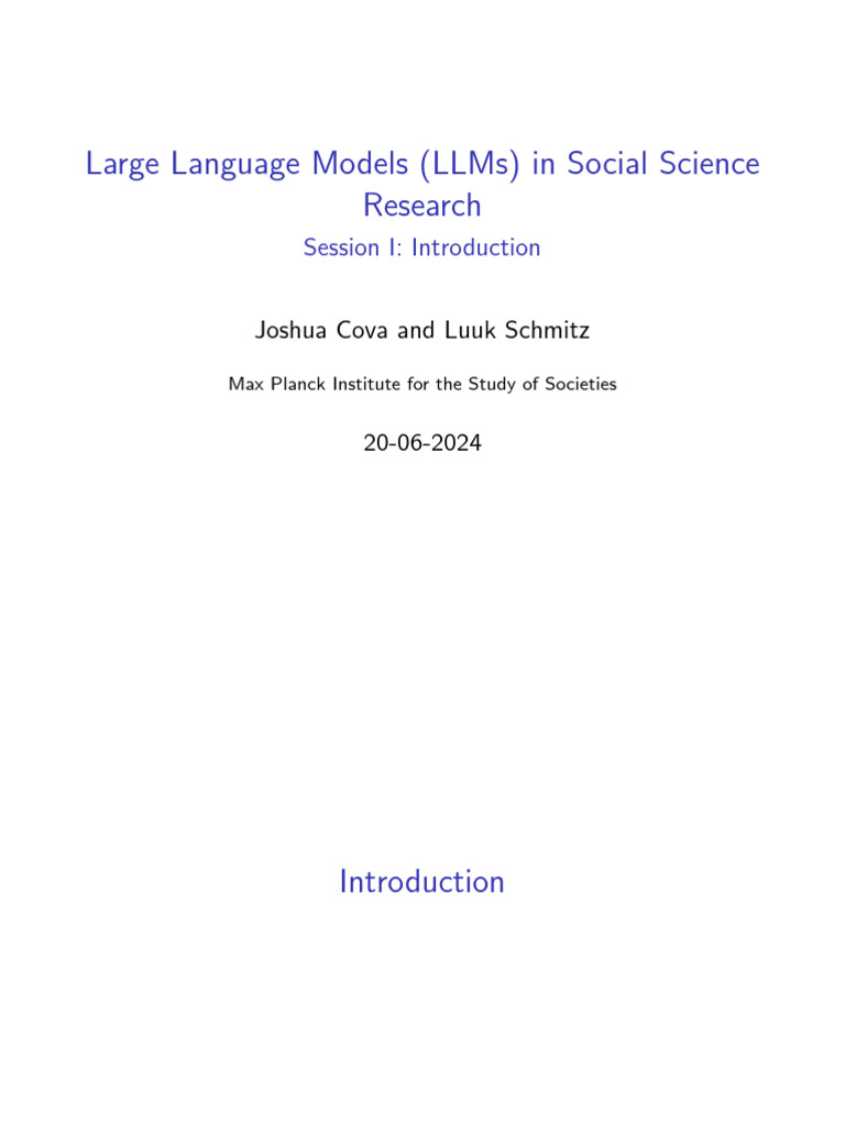 LLM Workshop 20-06-2024 | PDF | Accuracy And Precision | Cognitive Science