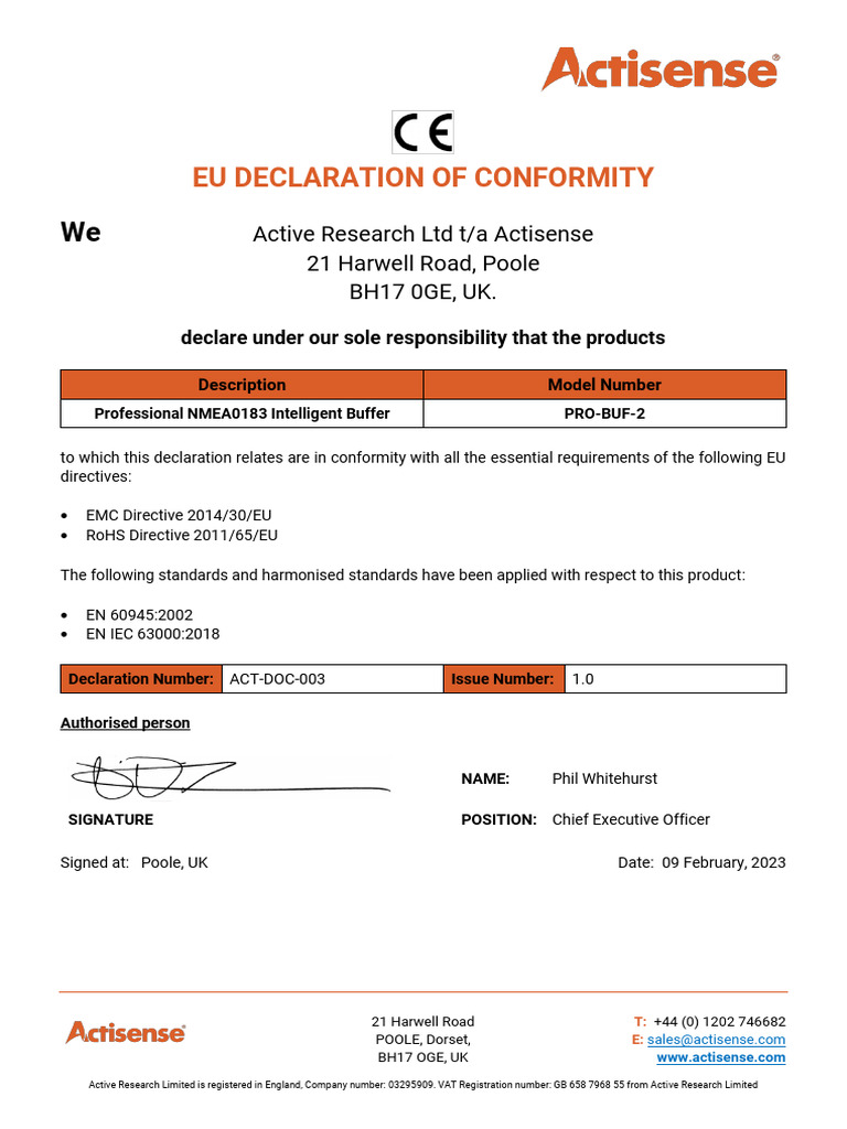 Act Doc 003 Pro Buf 2 Eu | PDF
