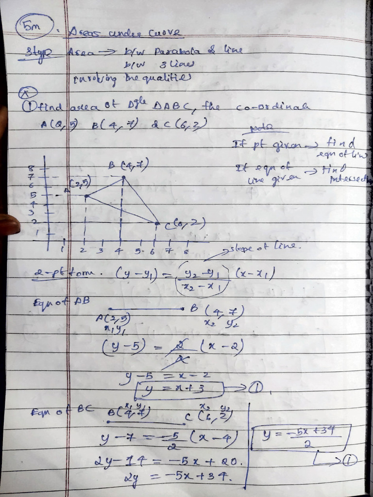 Areas Under Curve 5marks | PDF