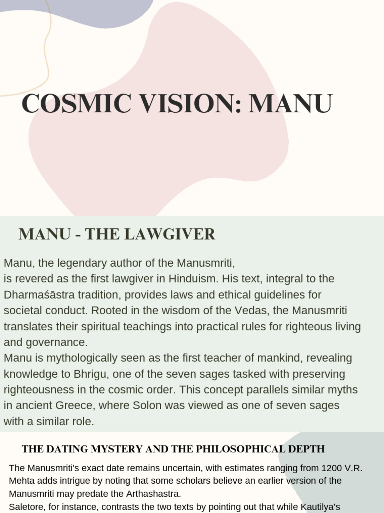 Manu | PDF | Dharma | Justice