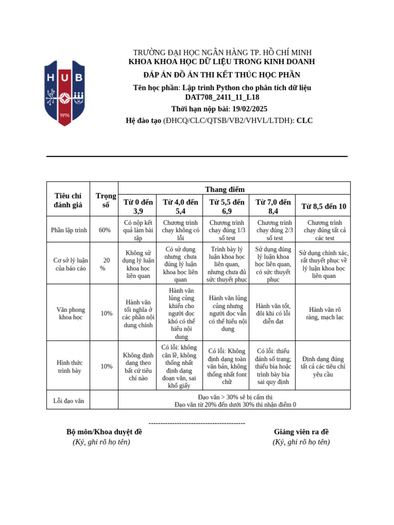 Dap An - Python - Cho - PTDL - L18 | PDF