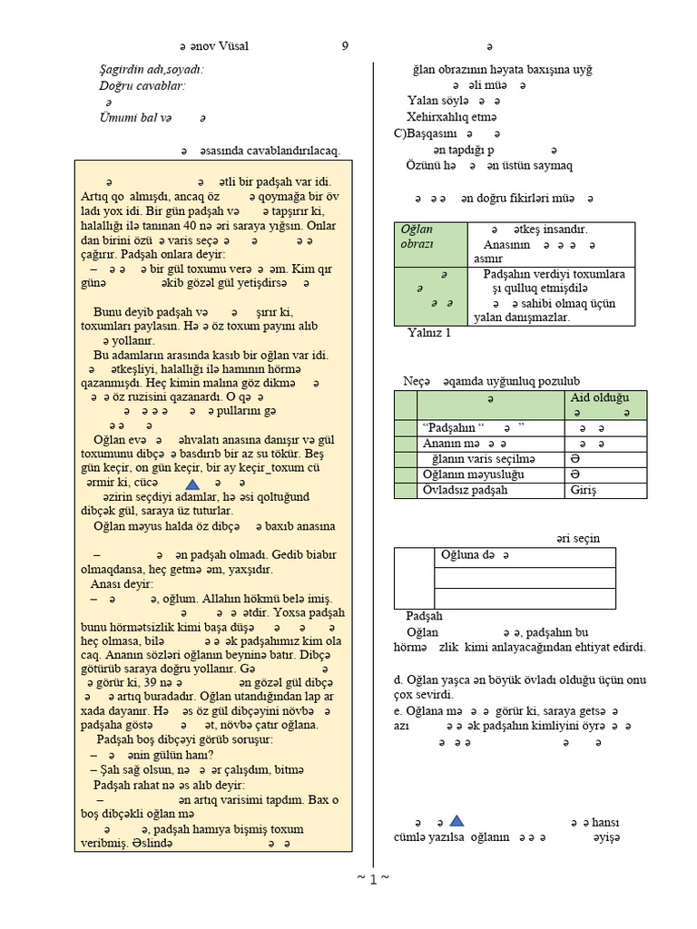 Azərbaycan Dili (9-Cu Sinif).KSQ-3 | PDF