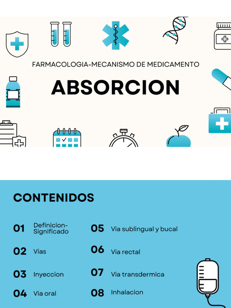 Mecanismo Del Medicamento (Absorcion) | PDF