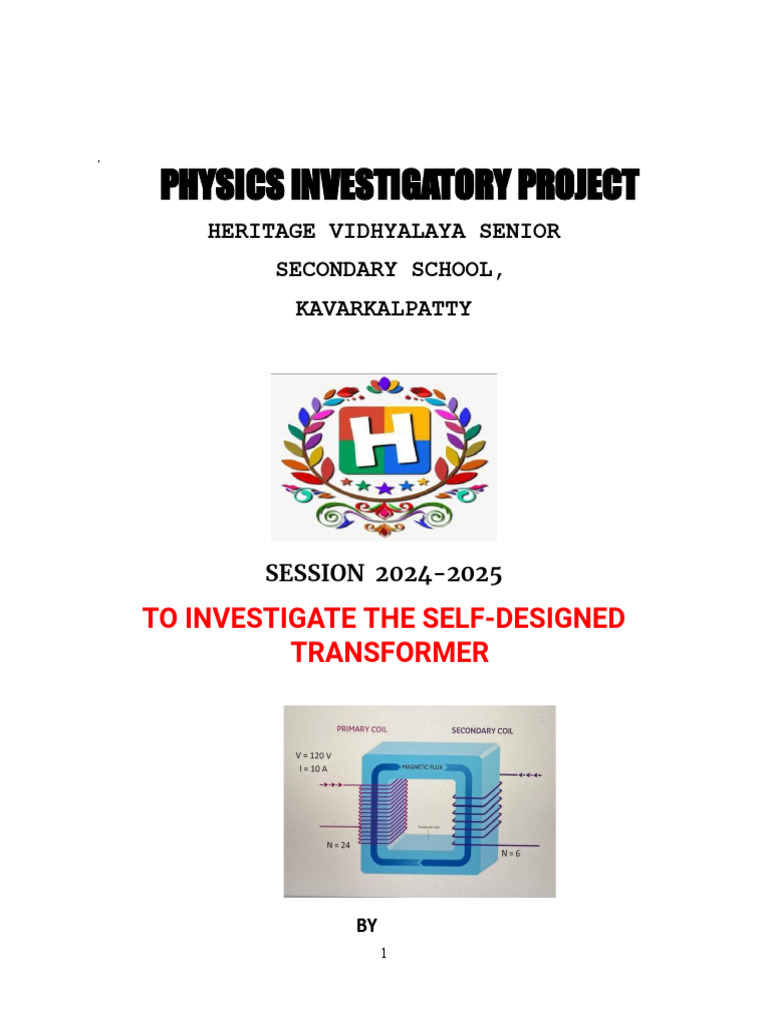 ASHWIN GOVINDARAJ PROJECT.docx | PDF | Transformer | Inductor