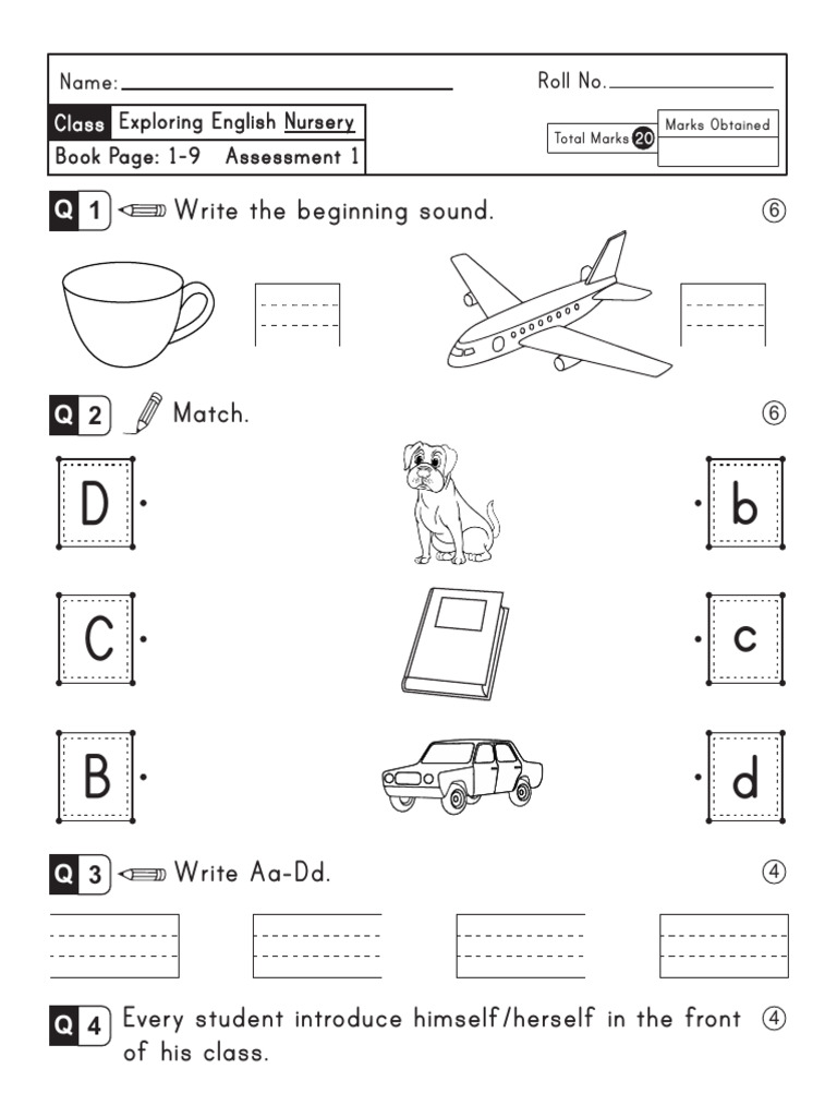 Assessment for nursery | PDF