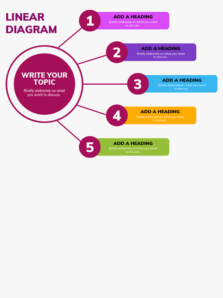 Colorful Minimalist Linear Steps Circular Diagram | PDF