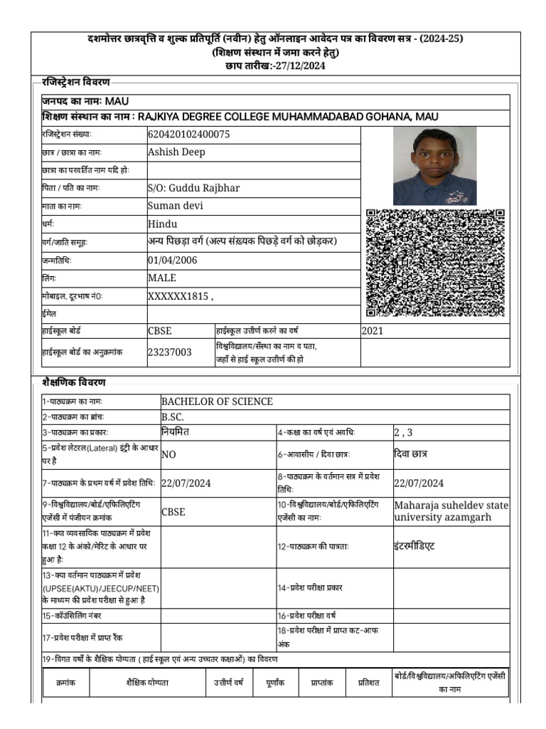 Summary Report Scholarship Ashish | PDF