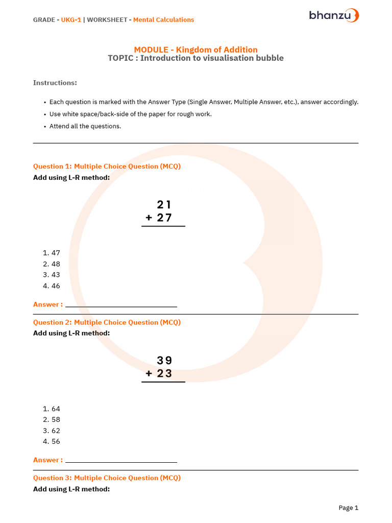 Prefix Fecbf3a41686920701557 - Name W Mental Calculations | PDF ...