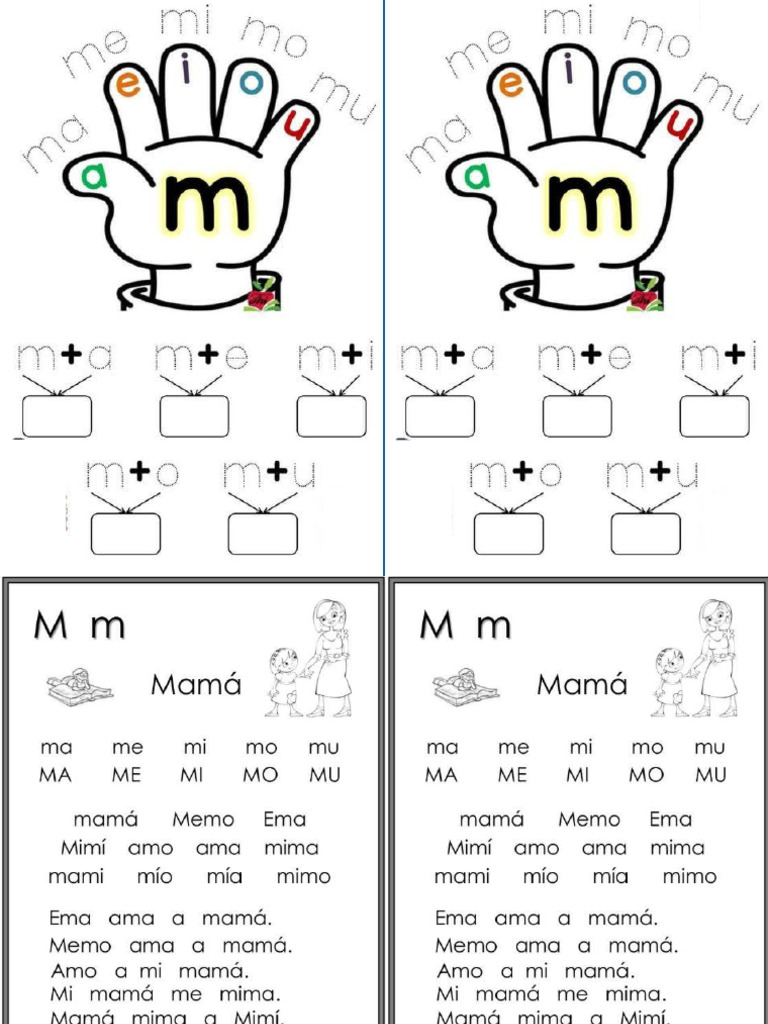 Letra M (Tareas Imprimibles) | PDF