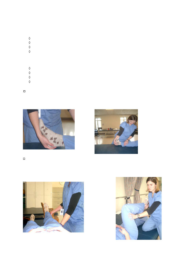 Passive ROM For The Legs | PDF