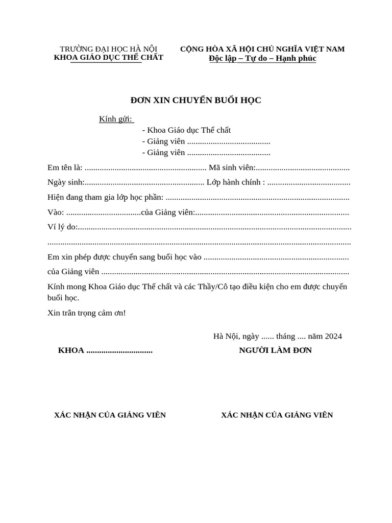 Don Chuyen Buoi Hoc | PDF