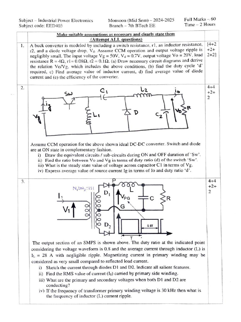 MidSem QA C | PDF | Inductor | Inductance
