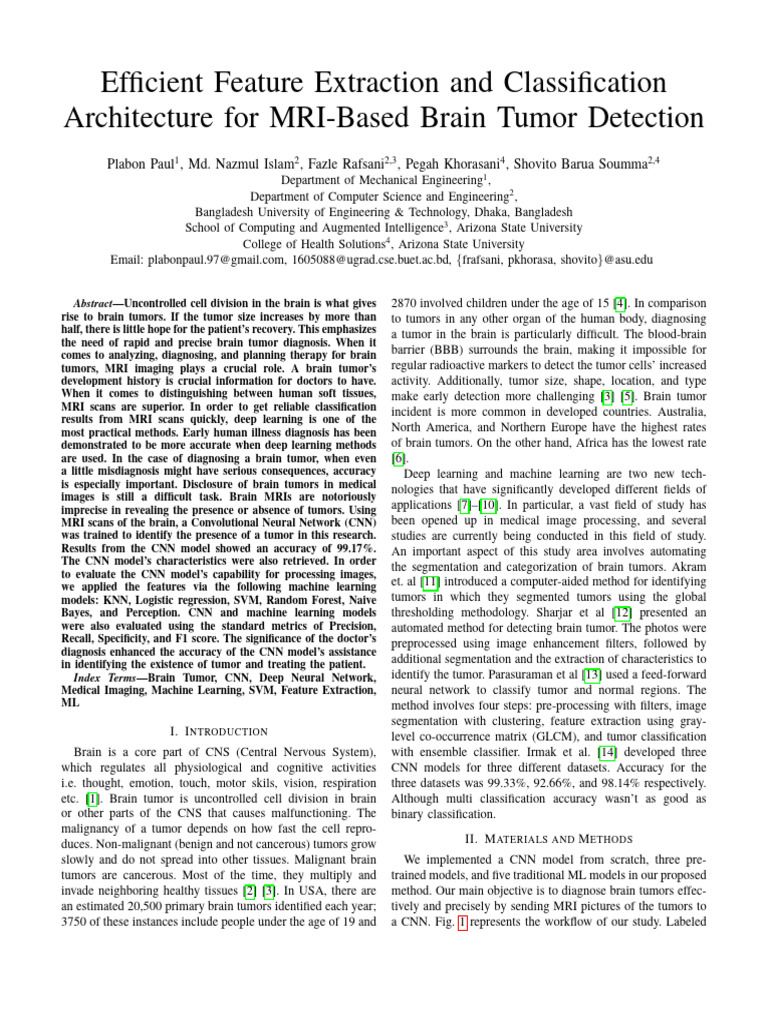 Efficient Feature Extraction And Classification Ar Pdf Machine