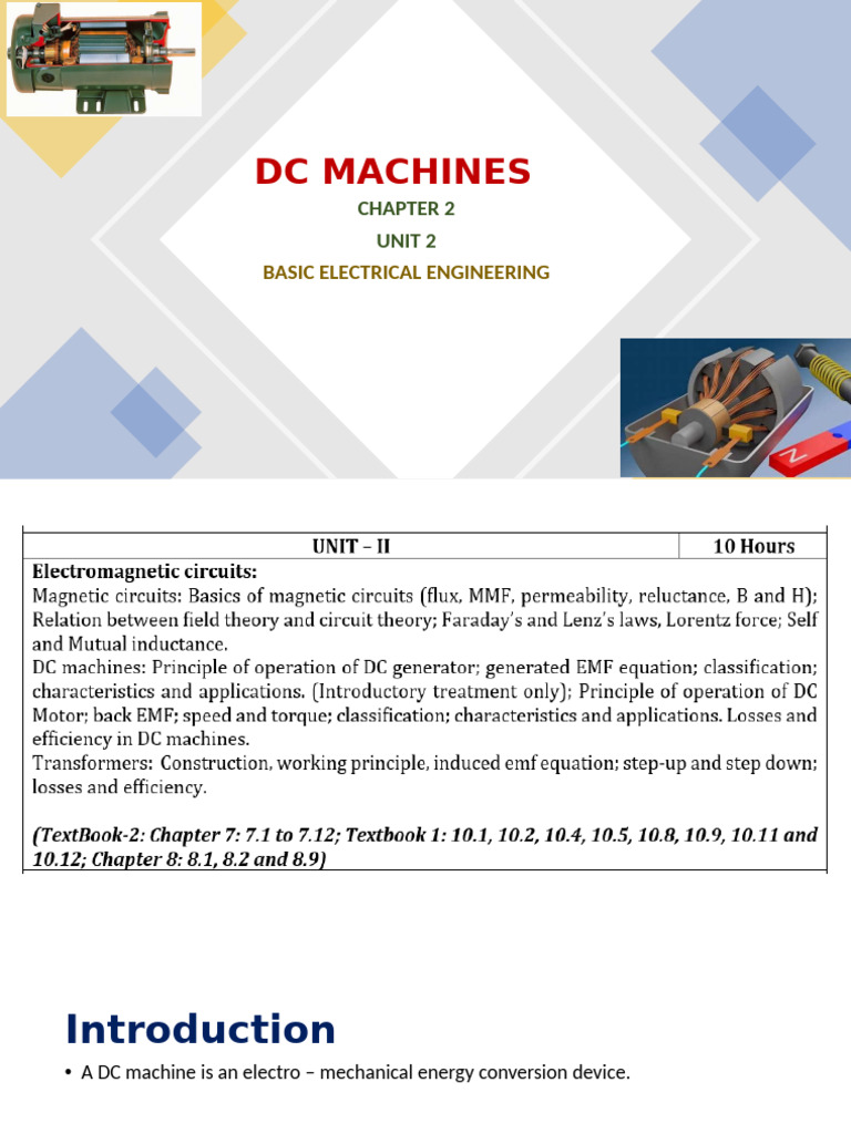 DC Machines: Basics & Applications | PDF | Transformer | Electromagnetic Induction