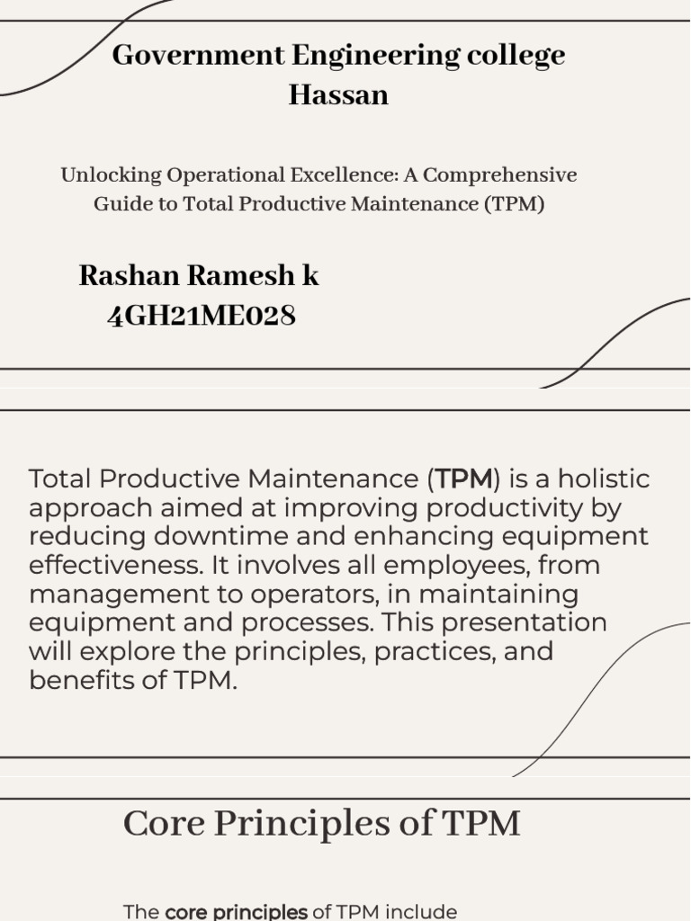 Slidesgo Unlocking Operational Excellence A Comprehensive Guide To Total Productive Maintenance ...
