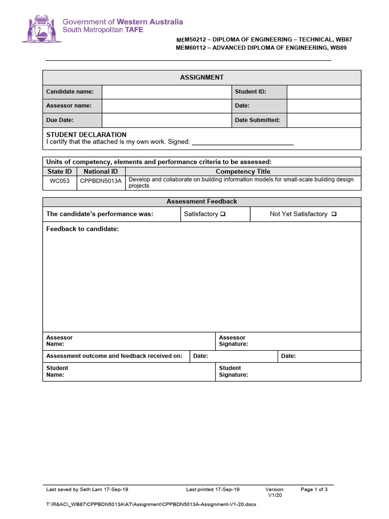 Building Design Assignment Guidelines | PDF | Plagiarism | Human ...