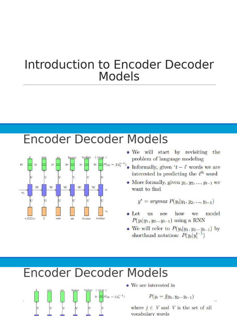 Intro to Encoder-Decoder Models | PDF