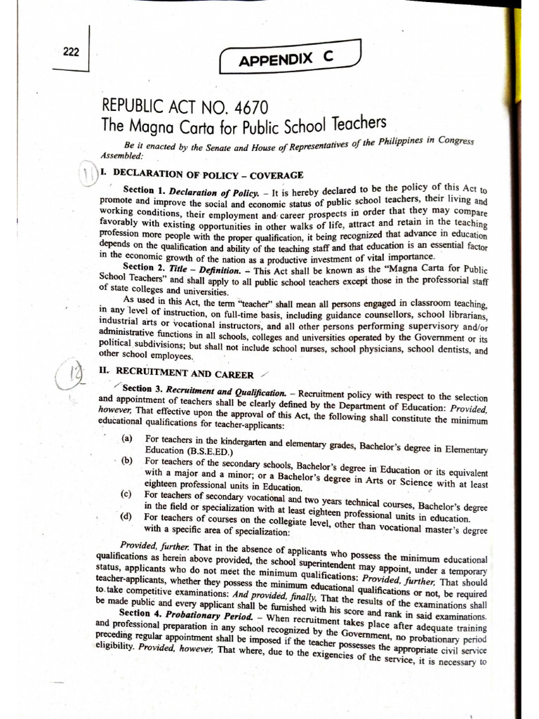 Lesson 7 Magna Carta For Public School Teachers | PDF