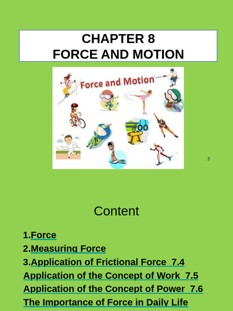 Form 2 Chapter 8 Force an Motion | PDF | Force | Weight