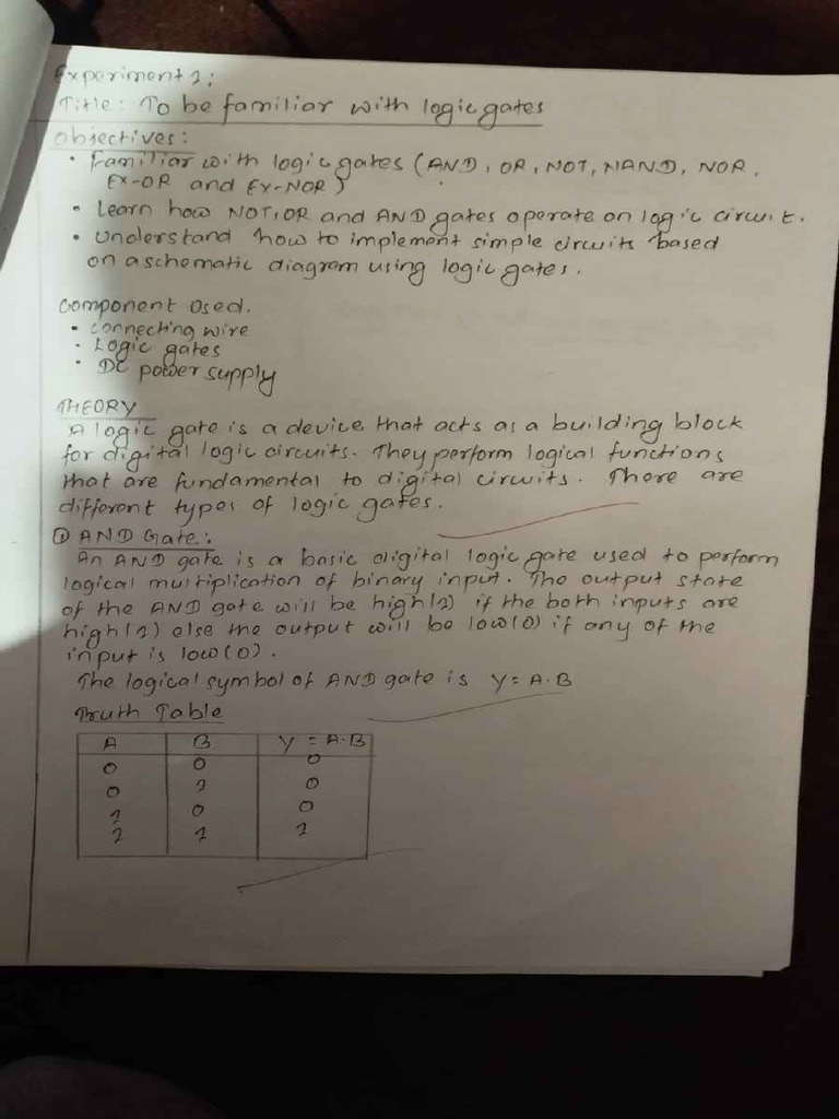 Digital Logic Lab 1 Pdf
