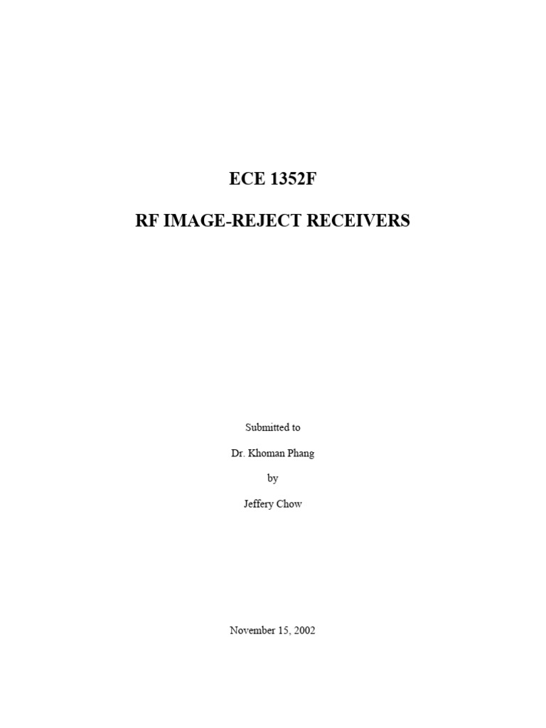 jchow_imagereject | PDF | Filter (Signal Processing) | Computer Engineering