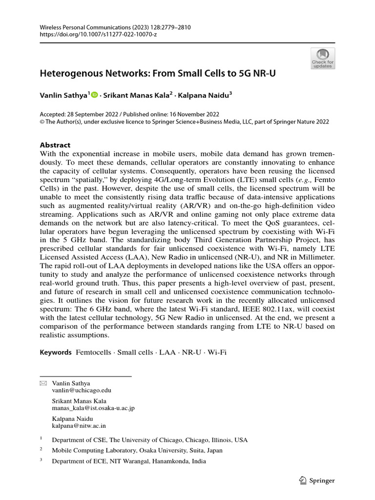 Heterogenous Networks__From Small Cells to 5G NR-U | PDF | General Packet Radio Service | Mimo