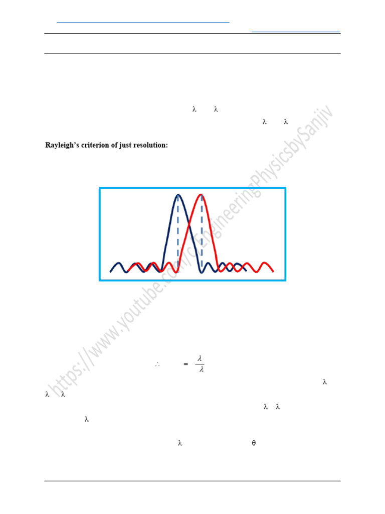 01 Diffraction Session 4 (Resolving Power of Grating) | PDF | Angular Resolution | Diffraction