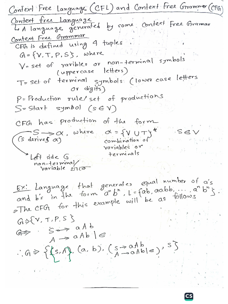Context Free Grammar | PDF