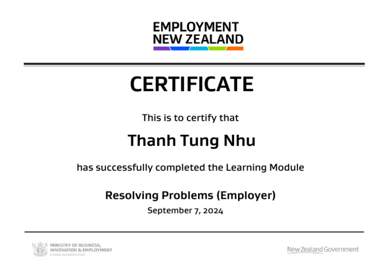 Certificate of Completion for Problem Solving | PDF