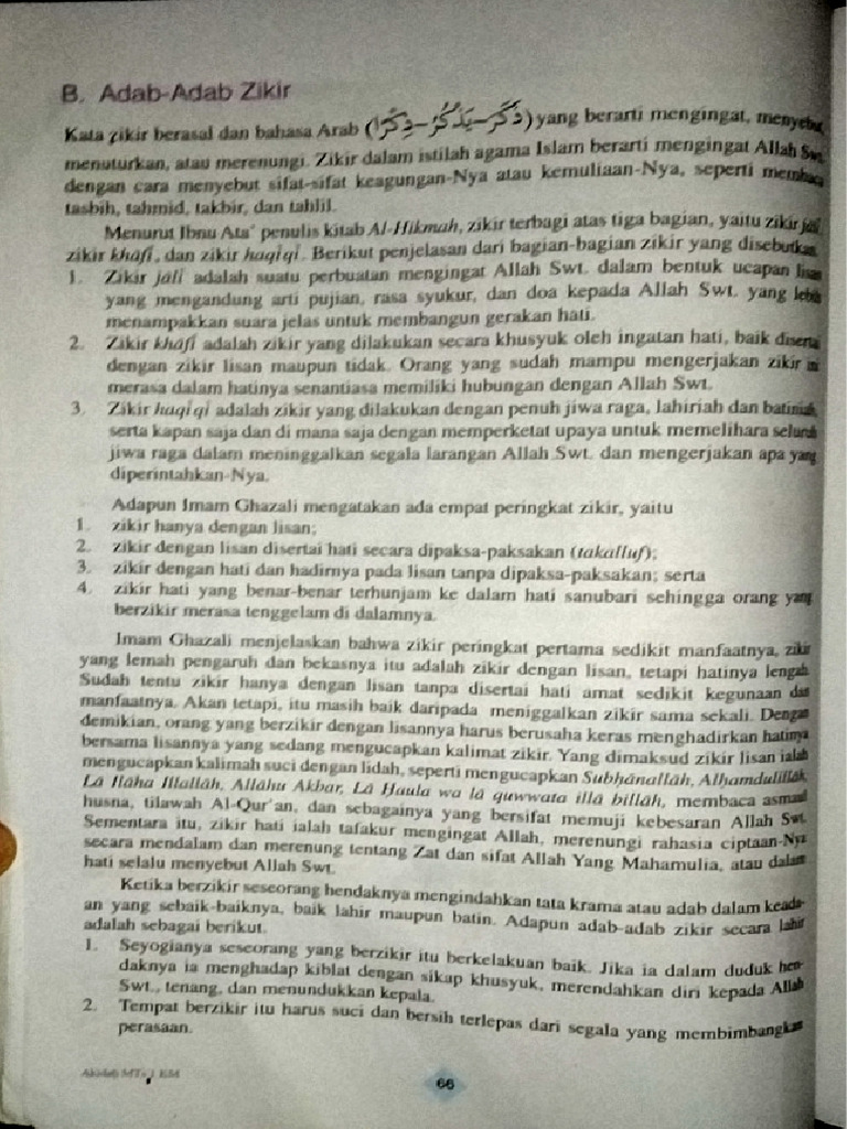 Adab Adab Zikir | PDF