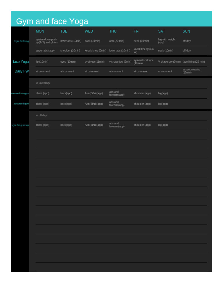 Fw and Bw Routine | PDF | Anatomy | Human Anatomy
