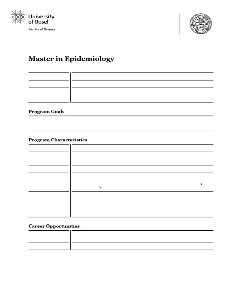 MSc in Epidemiology Degree Overview | PDF | Interdisciplinarity ...