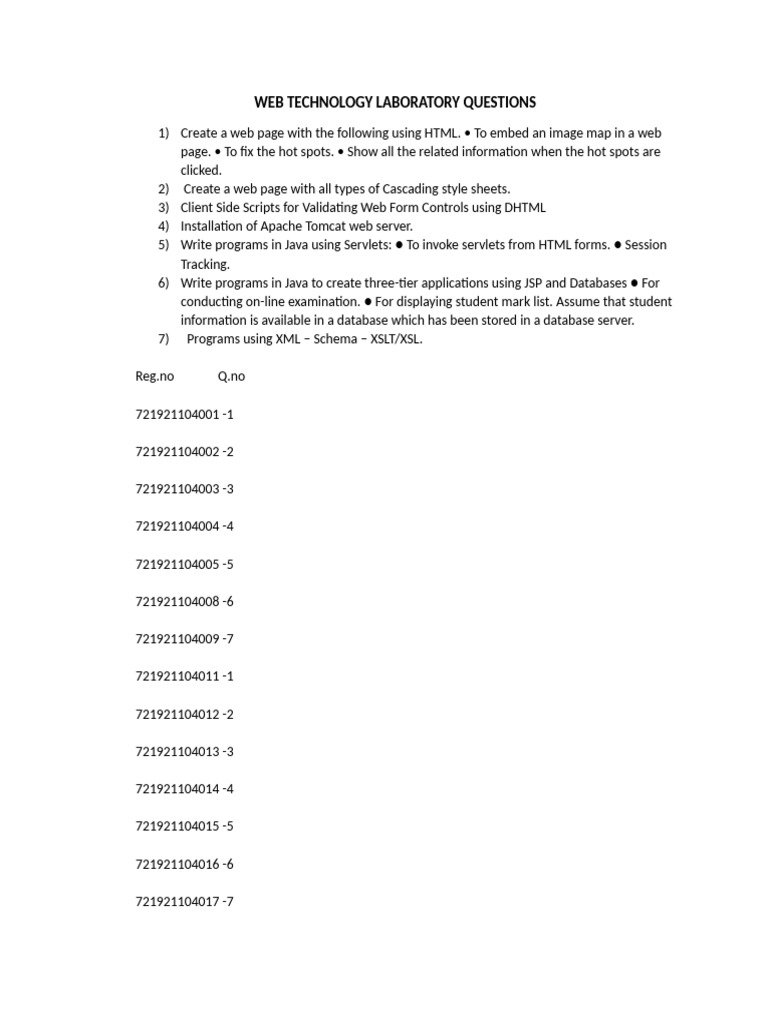 WT Laboratory Questions | PDF